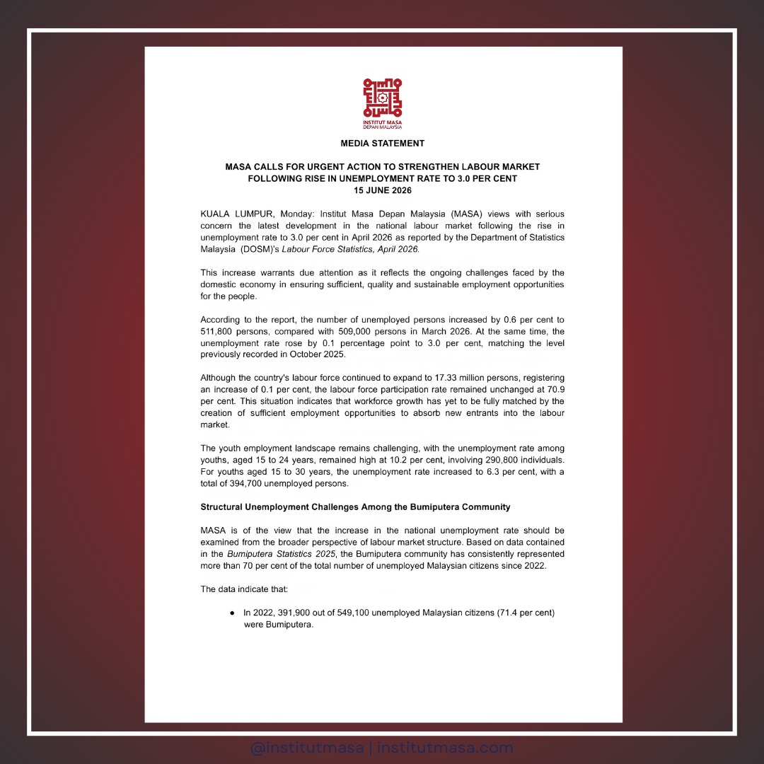 MASA Calls For Urgent Action To Strengthen Labour Market Following Rise ...